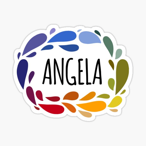 "Angela Name Cute Colorful Gift Named Angela" Sticker for Sale by ...