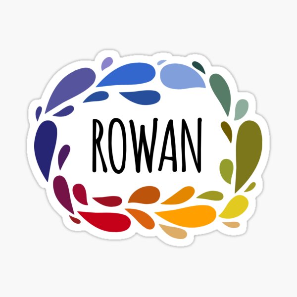 "Rowan Name Cute Colorful Gift Named Rowan" Sticker for Sale by ...