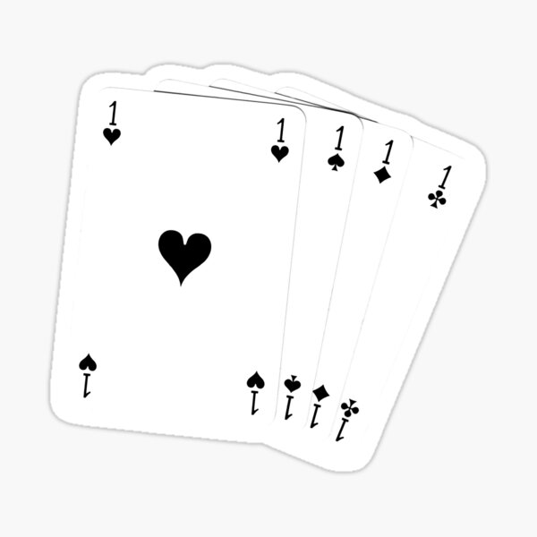 "Four aces monochrome in black and white" Sticker for Sale by Gregory ...