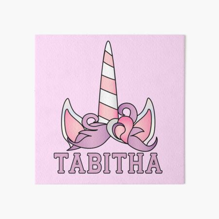 "Tabitha. Pink and purple unicorn with personalized Tabitha name" Art ...