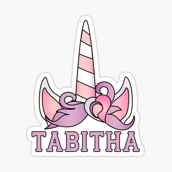 "Tabitha. Pink and purple unicorn with personalized Tabitha name ...