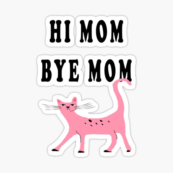 "Hi Mom Bye Mom " Sticker by ChicBabyBTQV | Redbubble