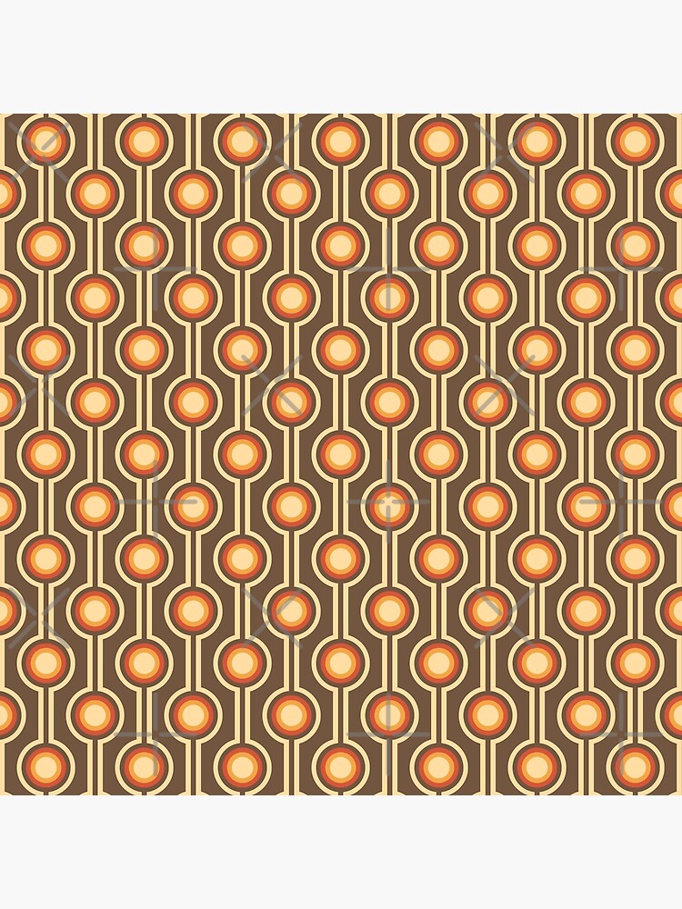 "Sirkel, 60s Circle Shape Seamless Retro Pattern in Retro Color Scheme ...