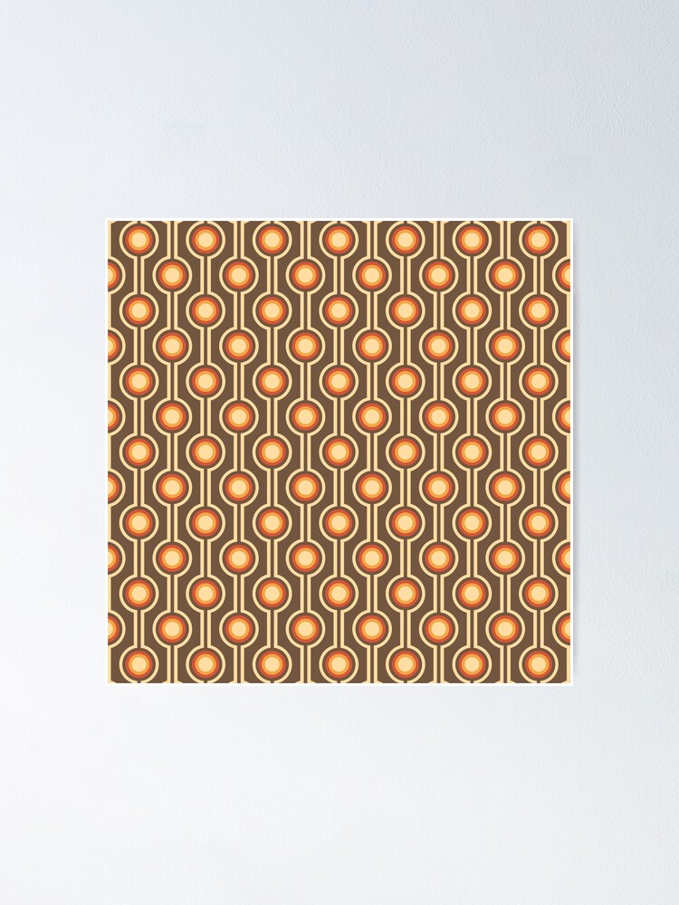 "Sirkel, 60s Circle Shape Seamless Retro Pattern in Retro Color Scheme ...