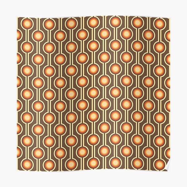 "Sirkel, 60s Circle Shape Seamless Retro Pattern in Retro Color Scheme ...