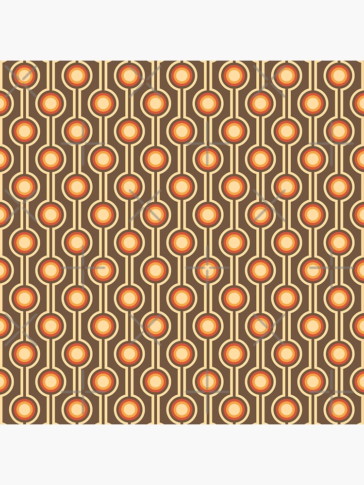 "Sirkel, 60s Circle Shape Seamless Retro Pattern in Retro Color Scheme ...
