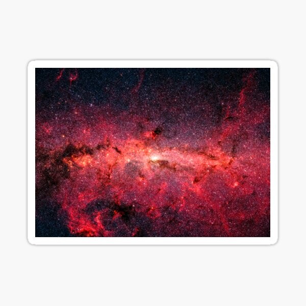"Red Nebula" Sticker by Clairvaux | Redbubble