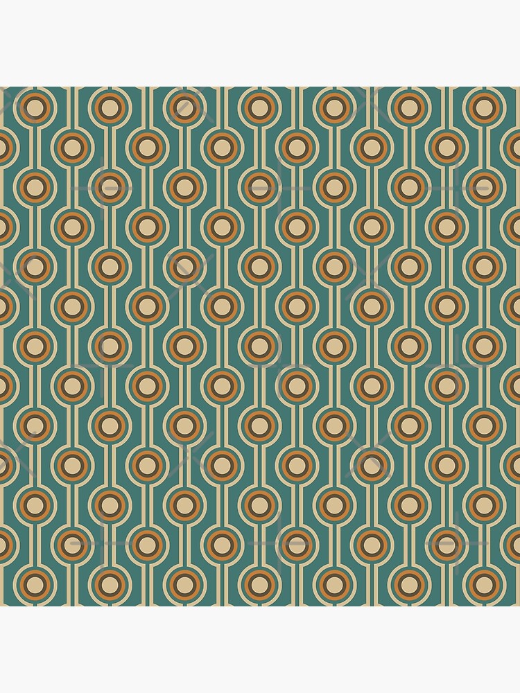 "Sirkel, 60s Circle Shape Seamless Retro Pattern in Retro Color Scheme ...