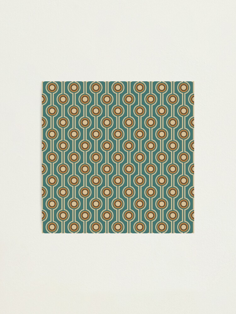 "Sirkel, 60s Circle Shape Seamless Retro Pattern in Retro Color Scheme ...