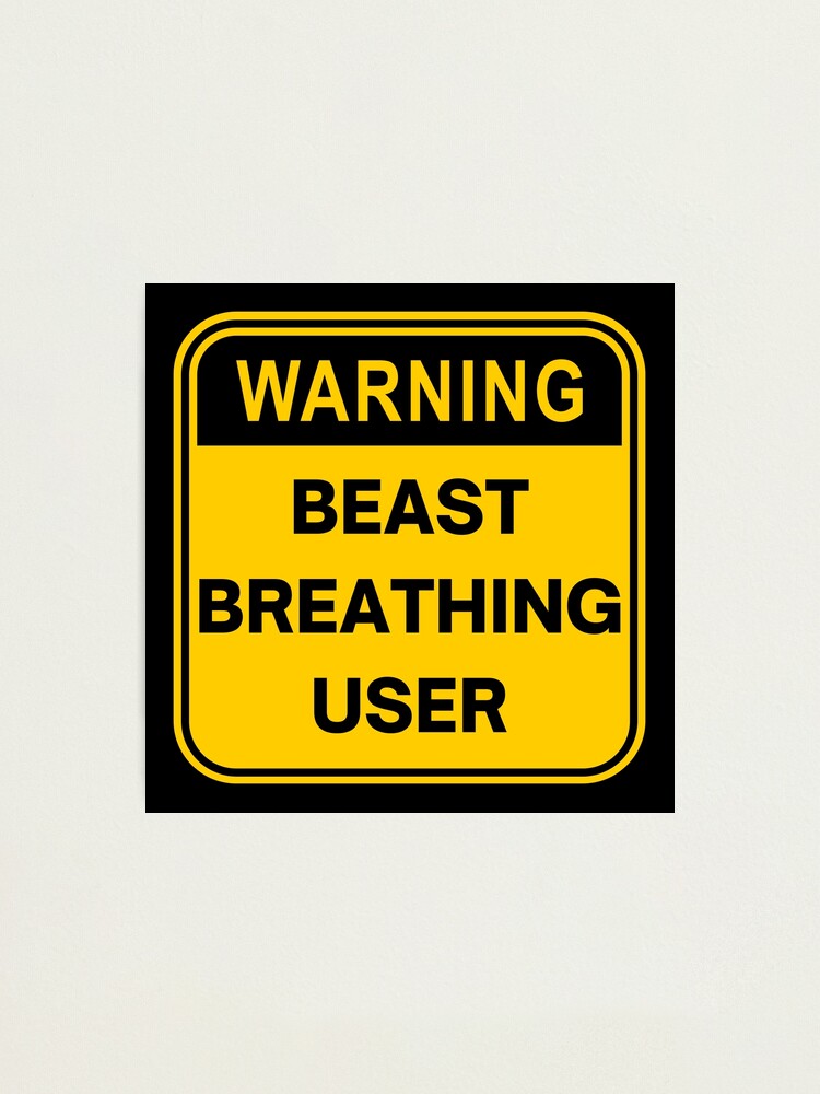 "Warning Beast Breathing User Demon Slayer Kimetsu no Yaiba KNY Funny ...