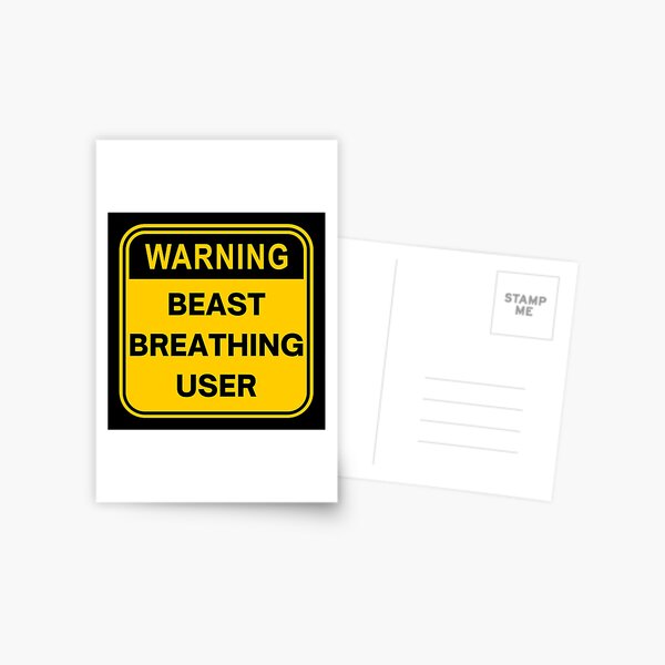 "Warning Beast Breathing User Demon Slayer Kimetsu no Yaiba KNY Funny ...