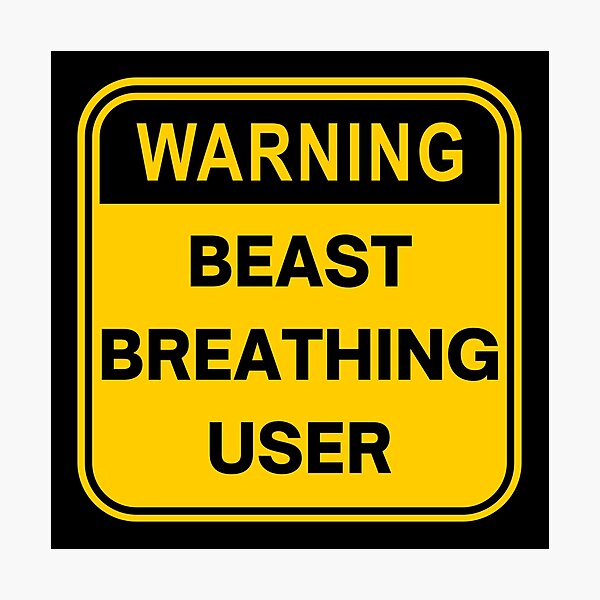 "Warning Beast Breathing User Demon Slayer Kimetsu no Yaiba KNY Funny ...