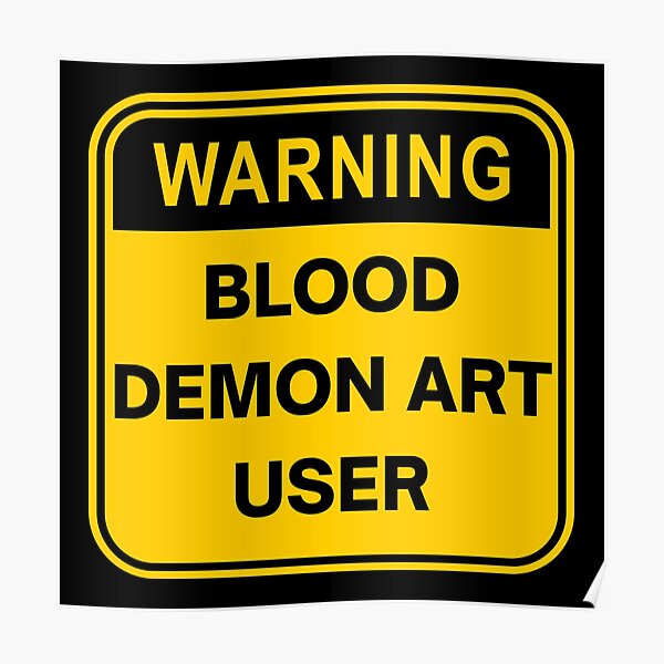 "Warning Blood Demon Art User Demon Slayer Kimetsu no Yaiba KNY Funny ...
