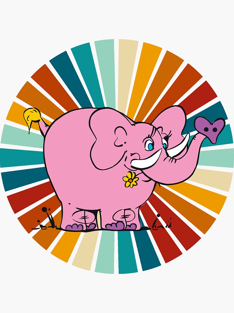 "Pink Elephant" Sticker for Sale by mmammammira | Redbubble