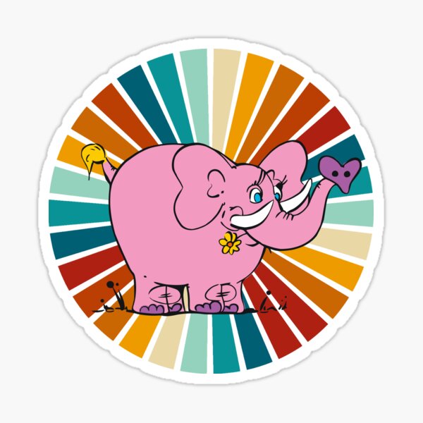 "Pink Elephant" Sticker for Sale by mmammammira | Redbubble