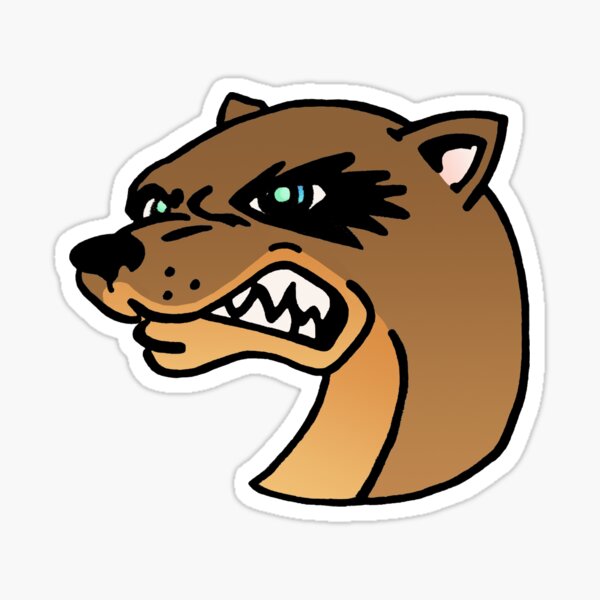 "Weasel head" Sticker by Matay | Redbubble