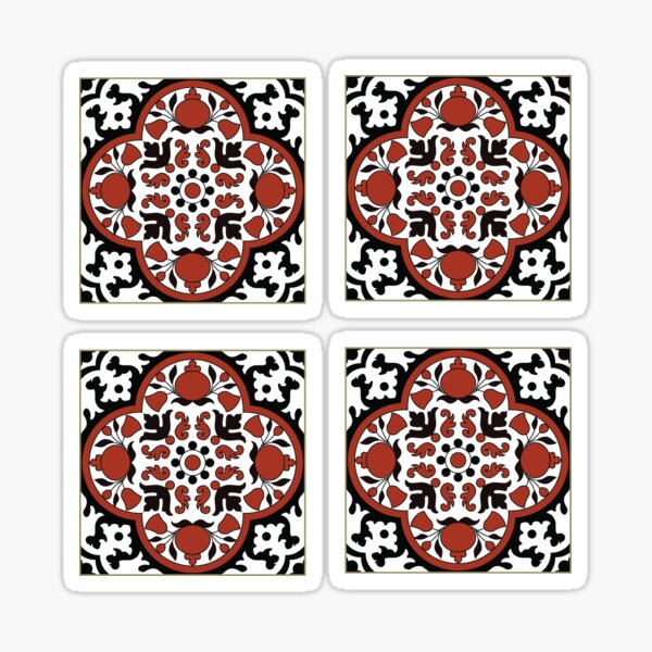 "Transparent oriental intricate tile pattern" Sticker by arkantus ...