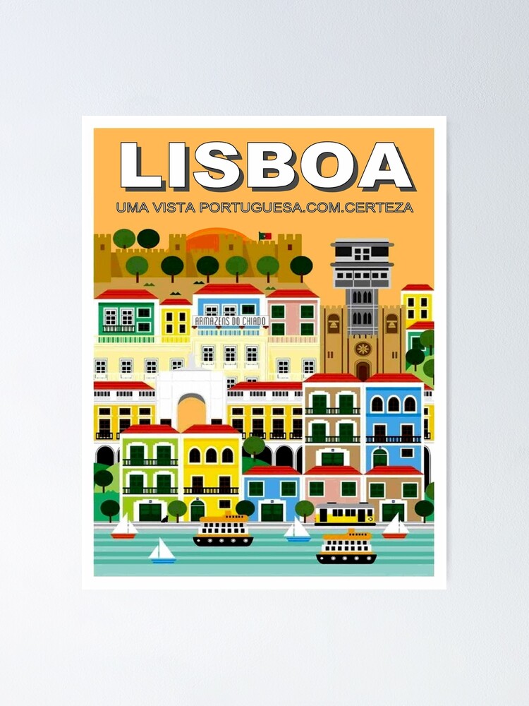 ":LISBOA PORTUGAL Vintage Resort Travel Advertising Print" Poster for ...
