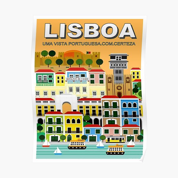 ":LISBOA PORTUGAL Vintage Resort Travel Advertising Print" Poster for ...