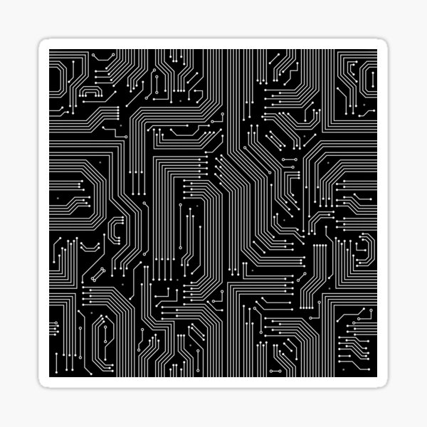 "technology-circuit print for electronics engineer 2022" Sticker by ...