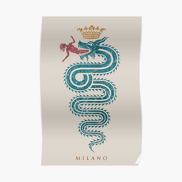 "The Biscione of Milan - Vintage Color" Poster by Lidra-Redesign ...