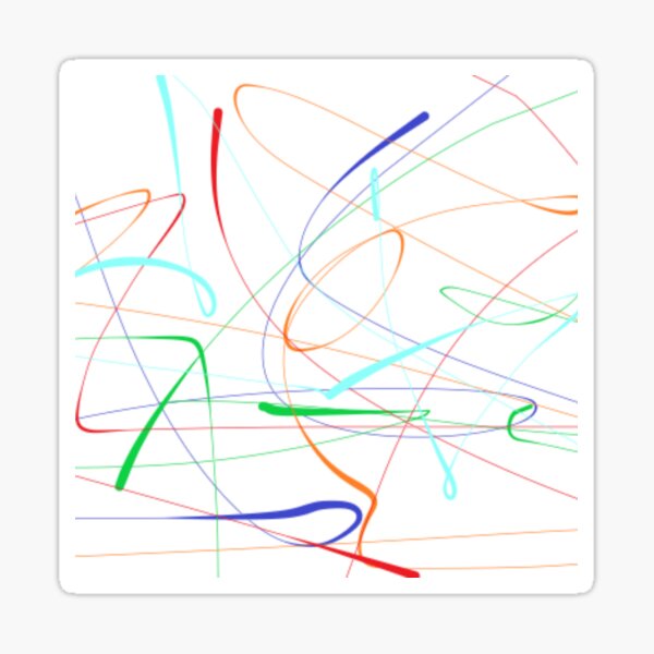 "Lines without frames" Sticker for Sale by Noriani | Redbubble