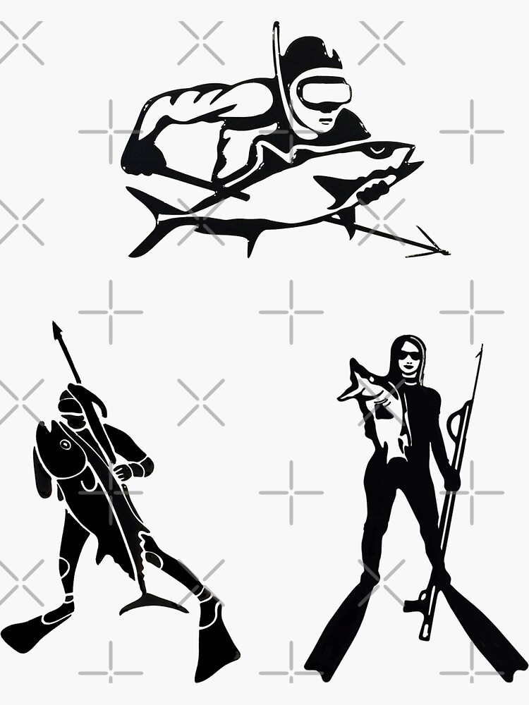 "3 high quality Spearfishing & Freediving new " Sticker for Sale by ...