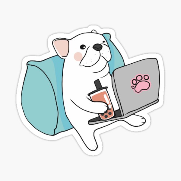 "Pug & Boba " Sticker by Anabarragan50 | Redbubble