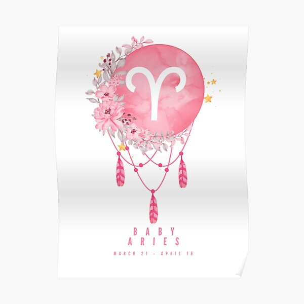 "Baby Girl Aries Zodiac – Star Sign Symbol Astrology – Baby Aries Zodiac Print, Aries Symbol ...
