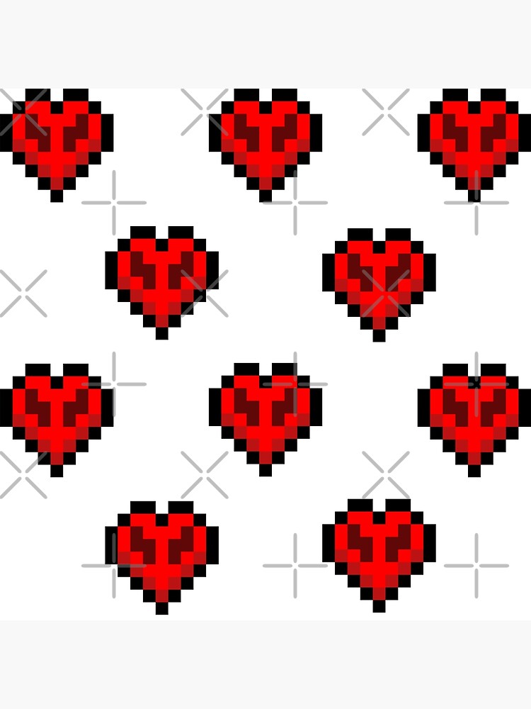 "Minecraft 10 pixel hardcore hearts mcyt" Photographic Print by ...