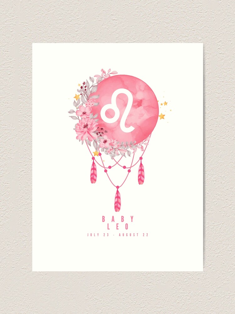 Impression artistique « Bébé fille Leo Zodiac – Astrologie du symbole ...