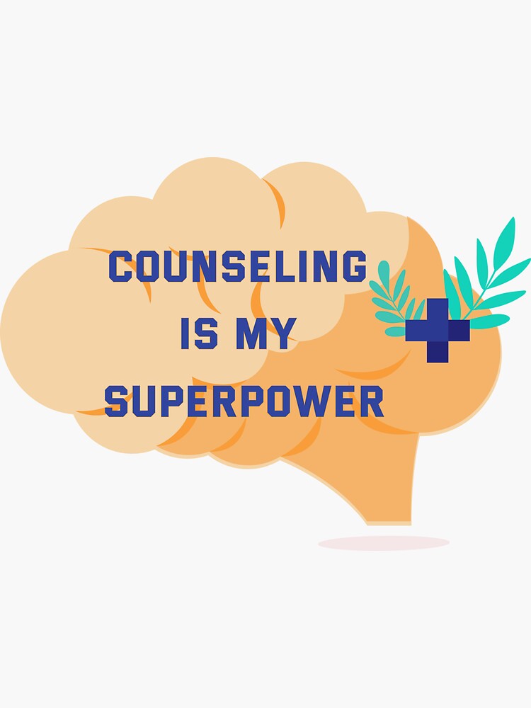 " Counseling is my Superpower Counselor Cool quote" Sticker for Sale by ...