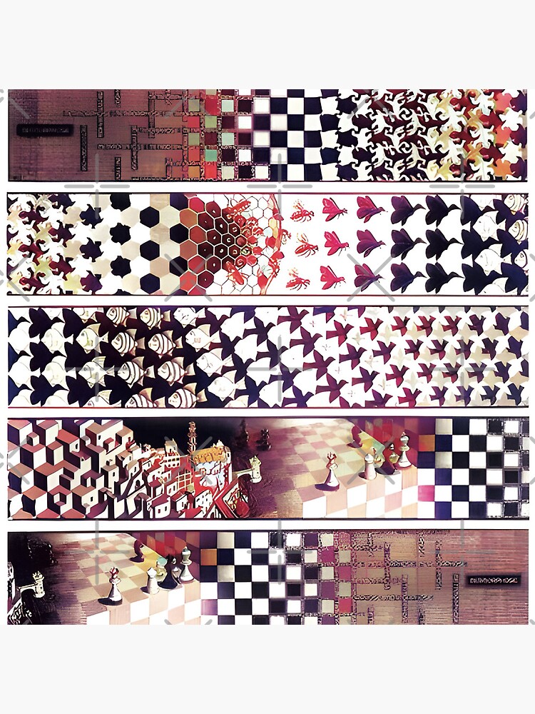 "Escher - Metamorphosis II | Colors" Coasters (Set of 4) for Sale by ...