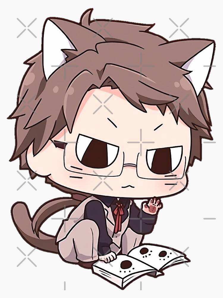 "Kunikida Doppo cat" Sticker for Sale by akulikestea | Redbubble