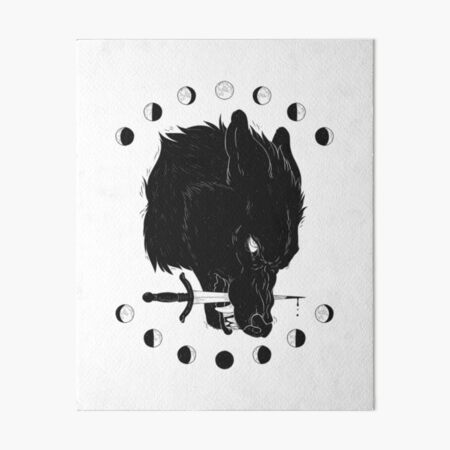 "Drawing Black Wolf and Depression" Art Board Print by eltawes | Redbubble