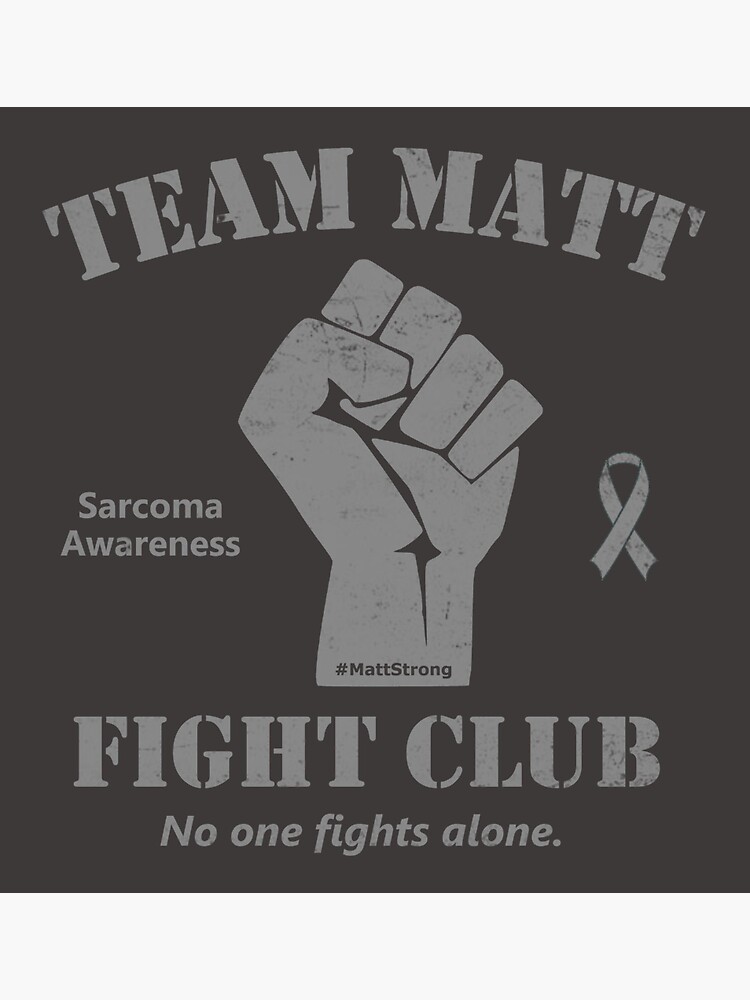 "Team Matt Fight Club" Sticker by theribbondude | Redbubble