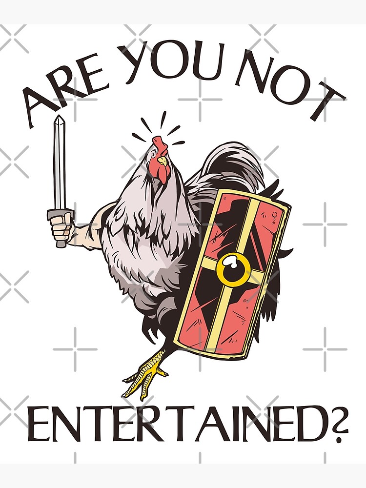 "Chicken With A Sword" Poster by DadJokeDescript | Redbubble