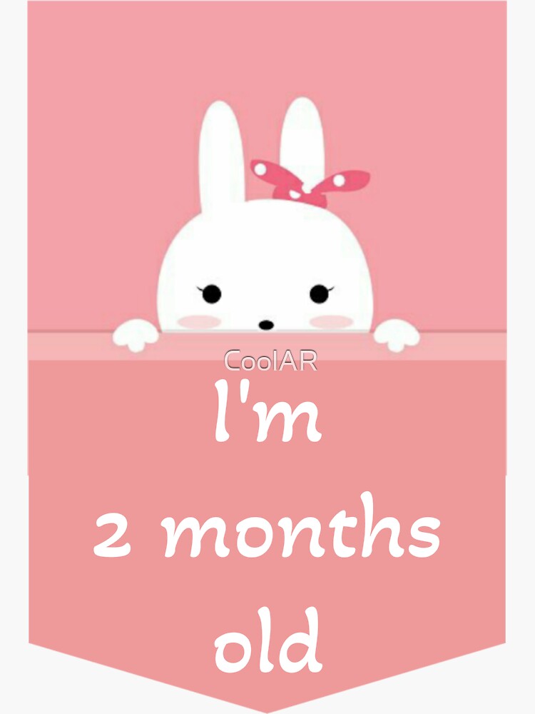 "Baby girl milestone 2 month" Sticker for Sale by CoolAR | Redbubble