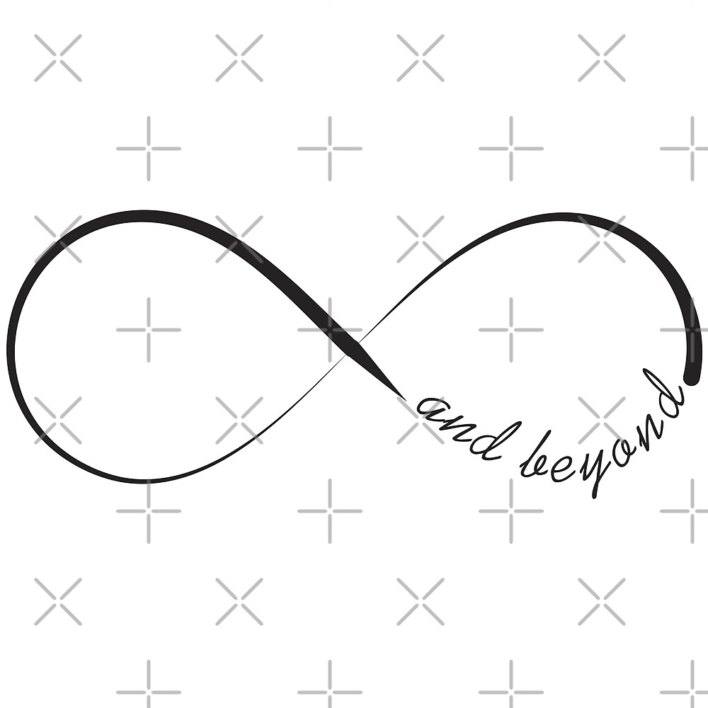 "Infinity and beyond minimalistic symbol" by pixxart | Redbubble