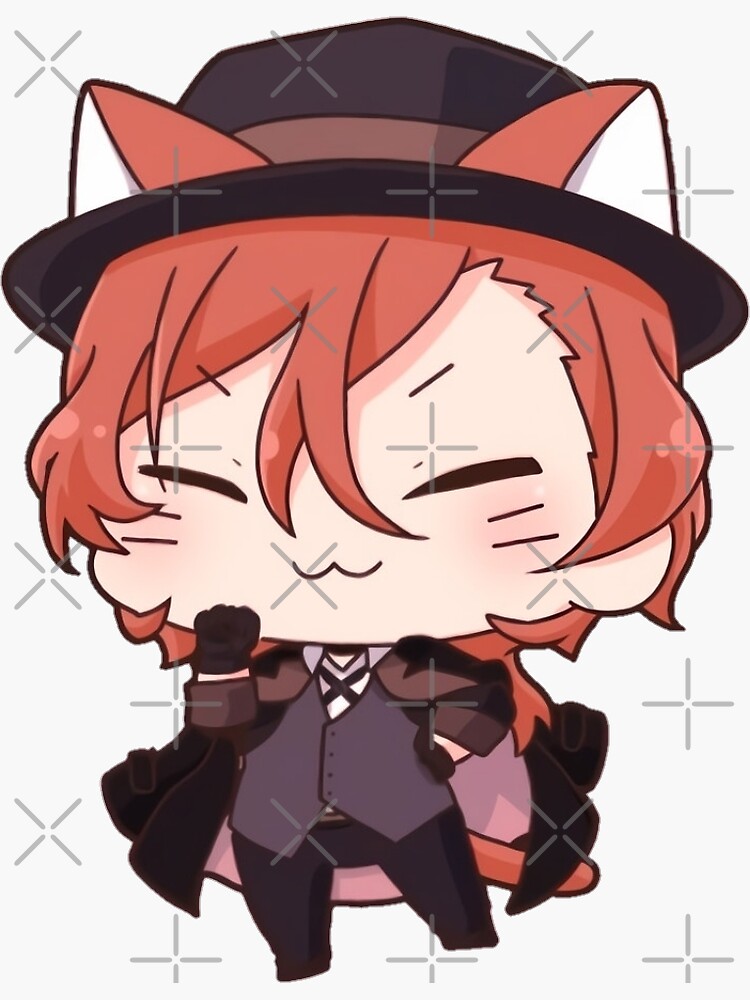 "Chuuya Nakahara cat" Sticker for Sale by akulikestea | Redbubble