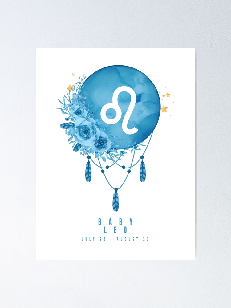 Póster «Baby Boy Leo Zodiac – Símbolo de signo de estrella Astrología ...