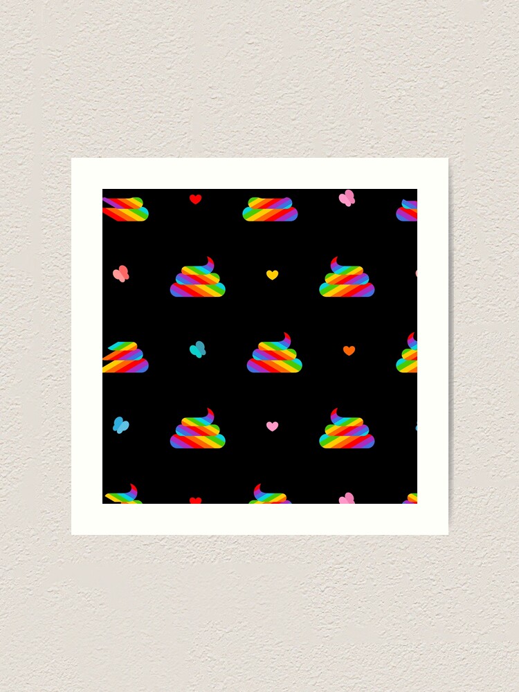 "Rainbow Poo Emoji Patterns" Art Print for Sale by Alafina2019 | Redbubble