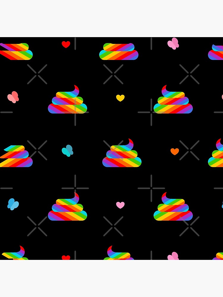 "Rainbow Poo Emoji Patterns" Poster for Sale by Alafina2019 | Redbubble
