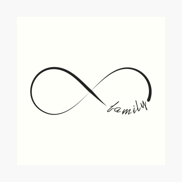 "Forever family infinity symbol" Art Print for Sale by pixxart | Redbubble