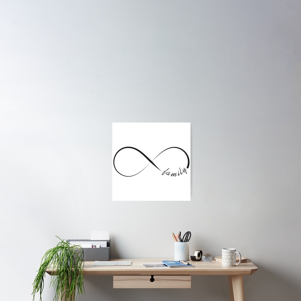 "Forever family infinity symbol" Poster for Sale by pixxart | Redbubble
