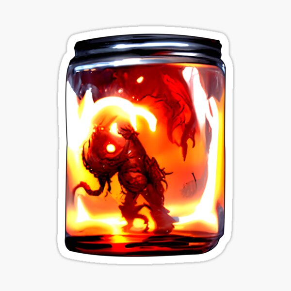 "Monster in a jar" Sticker by lostcauseblue | Redbubble