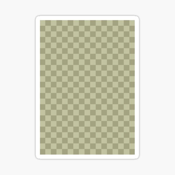 "Sage Green Checkered Pattern - Khaki Grid" Sticker by bykirstco ...
