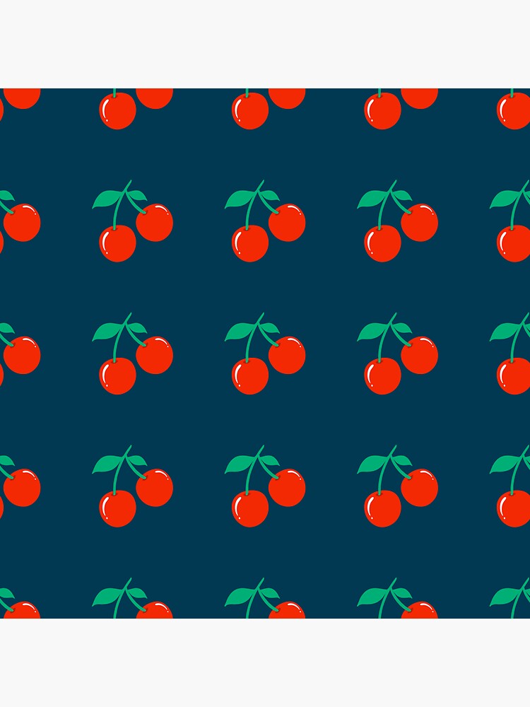 "Seamless red cherry pattern design, flat cherry pattern template wrapping paper" Sticker by ...