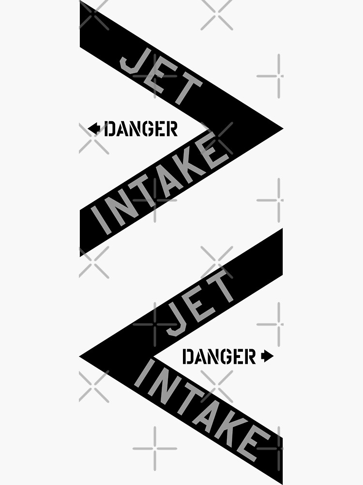"DANGER Jet Intake, Jet Fighter warning sign 2 Sides Black and Light ...
