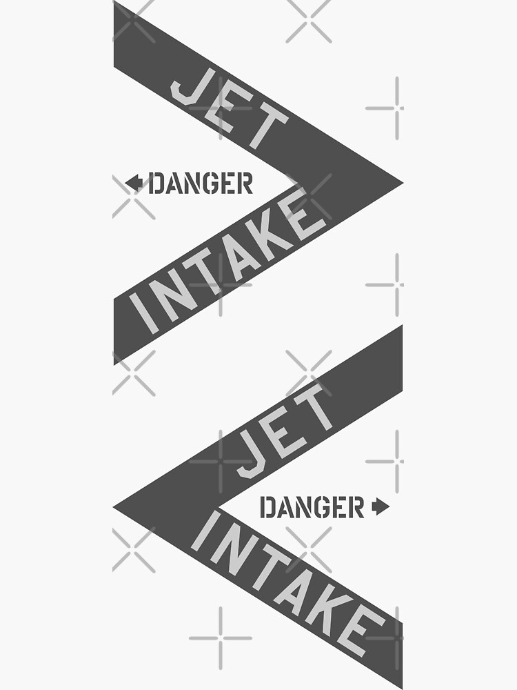 "DANGER Jet Intake, Jet Fighter warning sign 2 Sides Grey 2 Tones ...